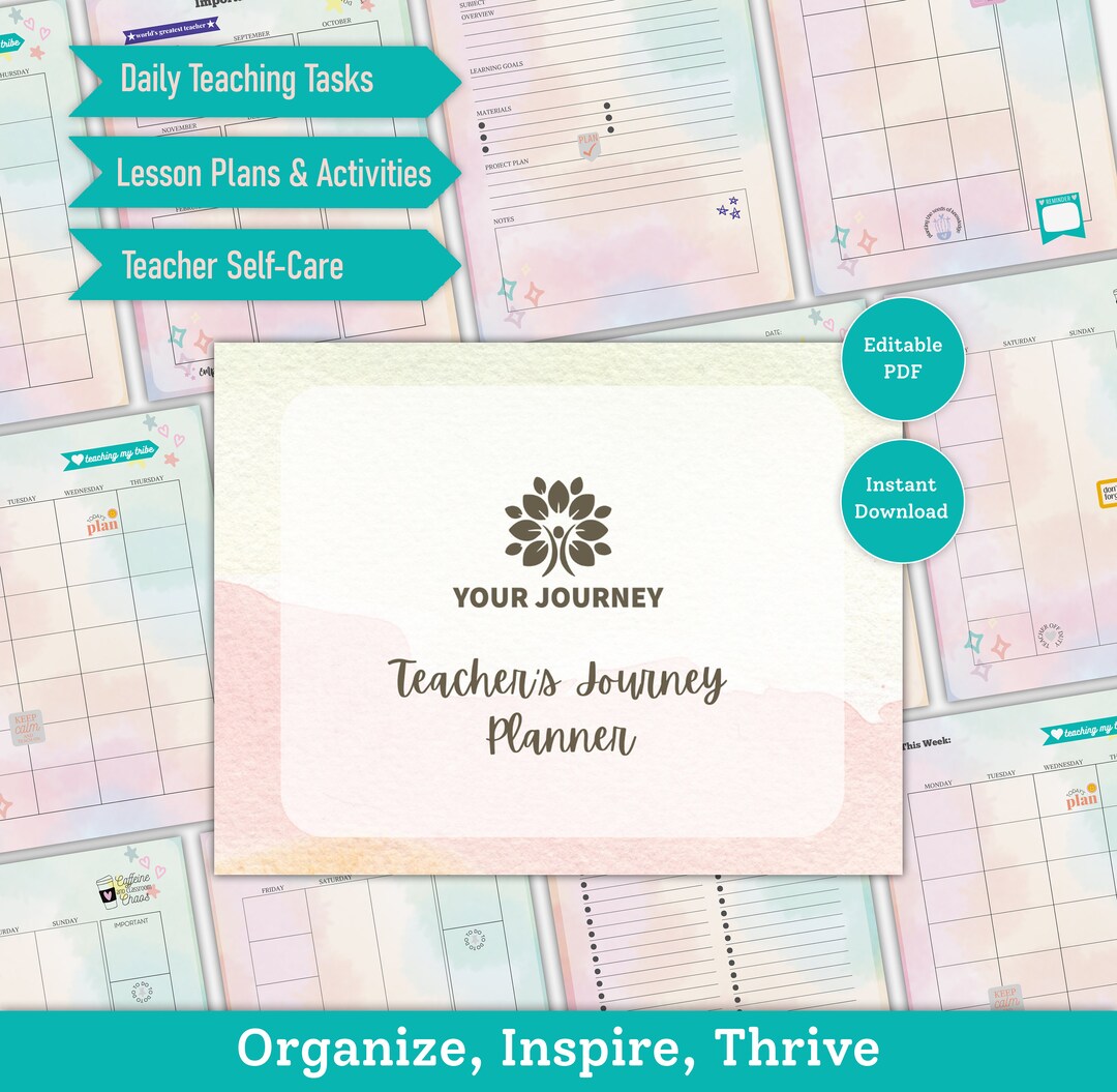 Digital Teacher Planner, Lesson Plan & Classroom Organizer, Classroom ...