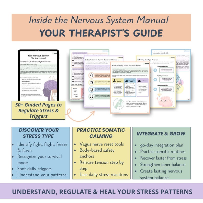 Stress Response Workbook: Fight Flight Freeze Fawn, Identify Triggers ...