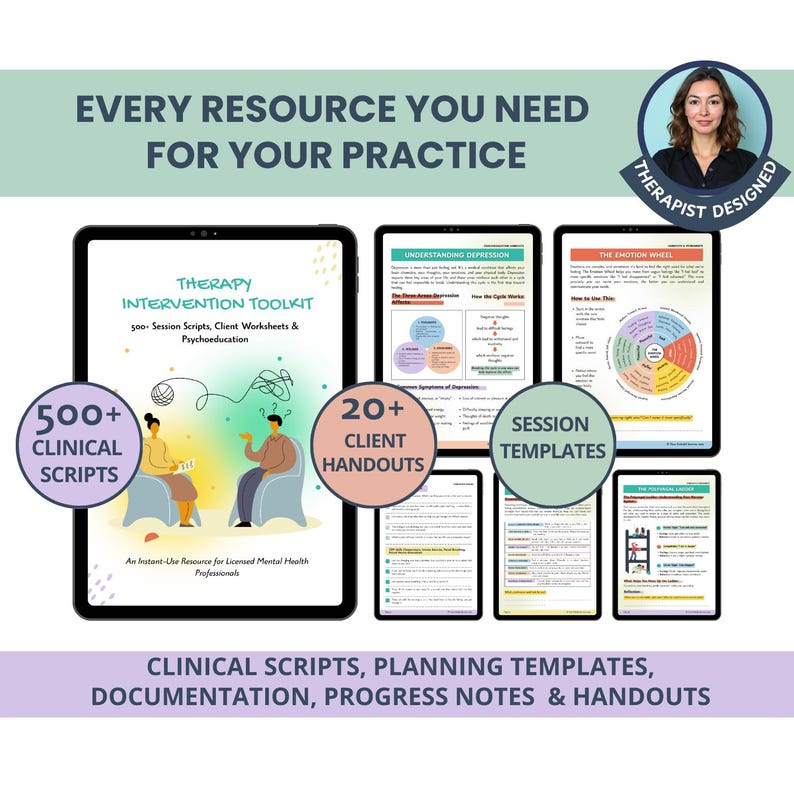 Therapy Intervention Bundle: Clinical Documentation, Session Scripts ...