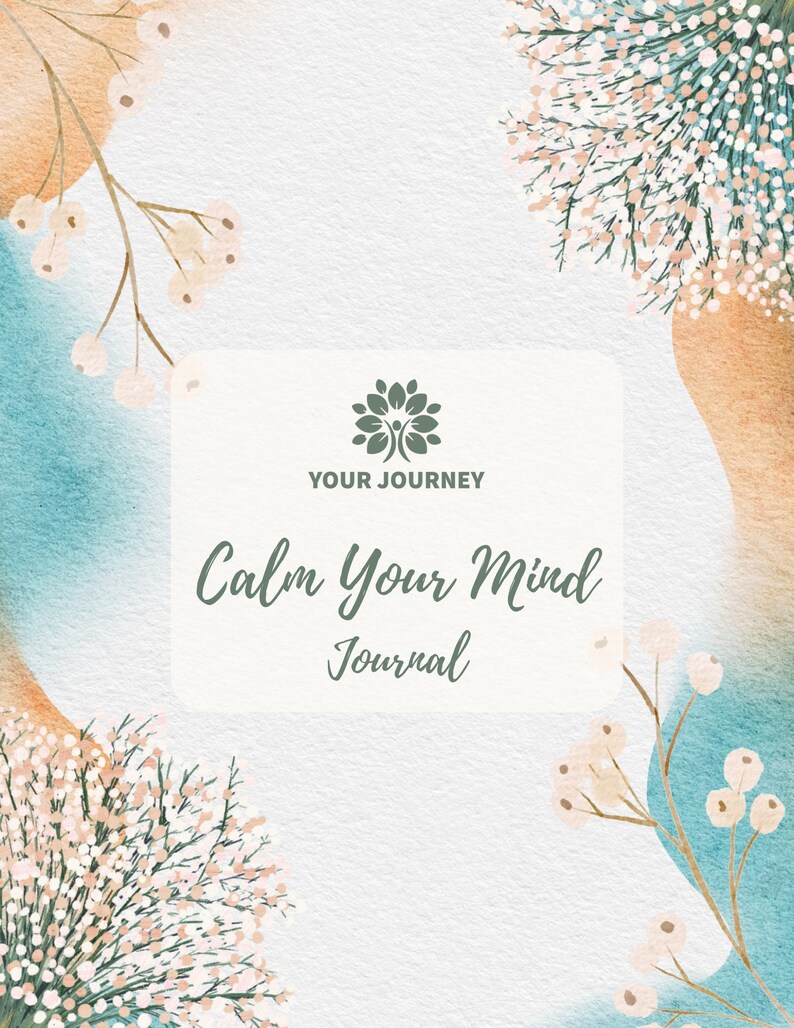 Calm Your Mind Journal, Stress Management Workbook, Emotional Support ...