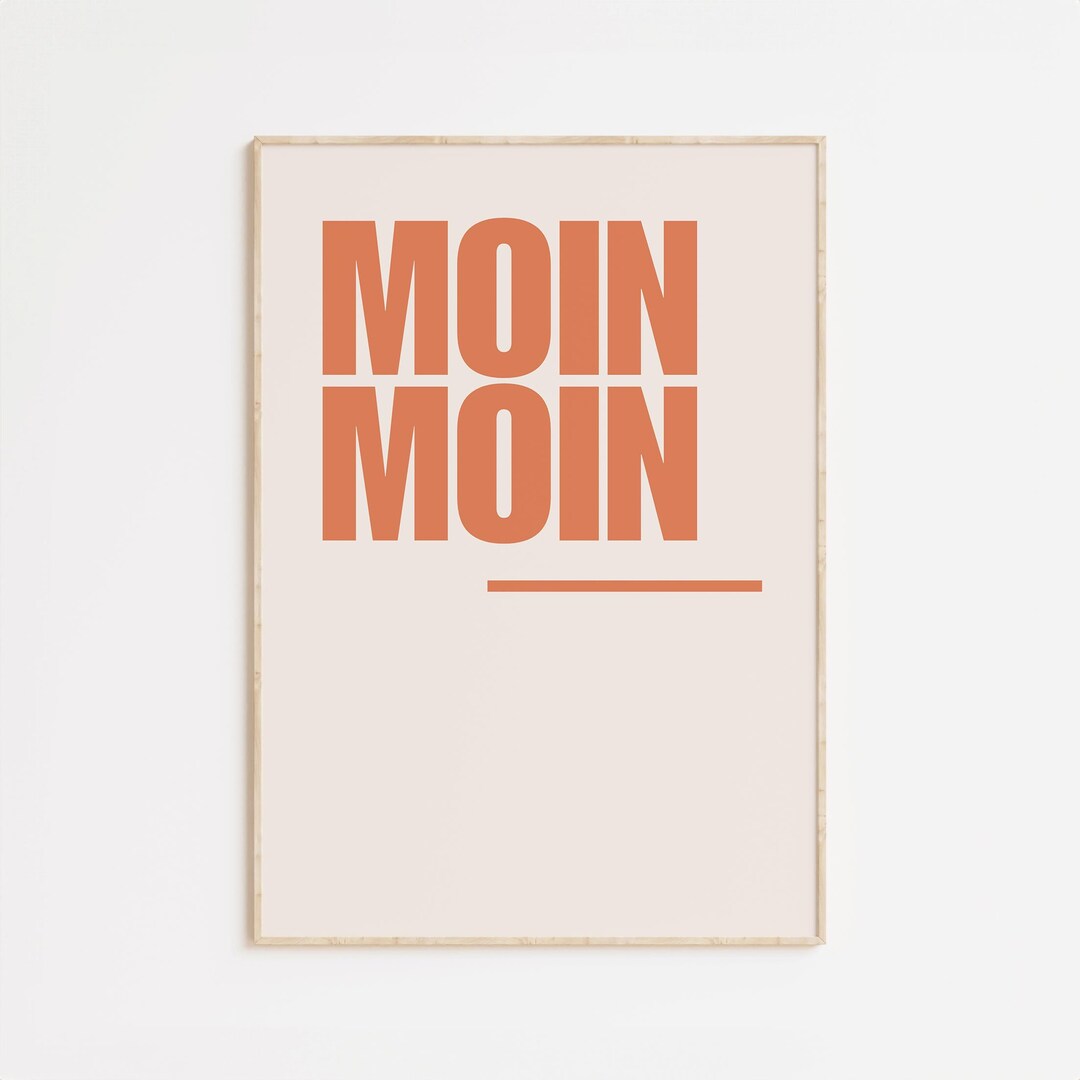 Poster: Moin Moin | Wall Decoration Entrance Hall Kitchen Living Room ...