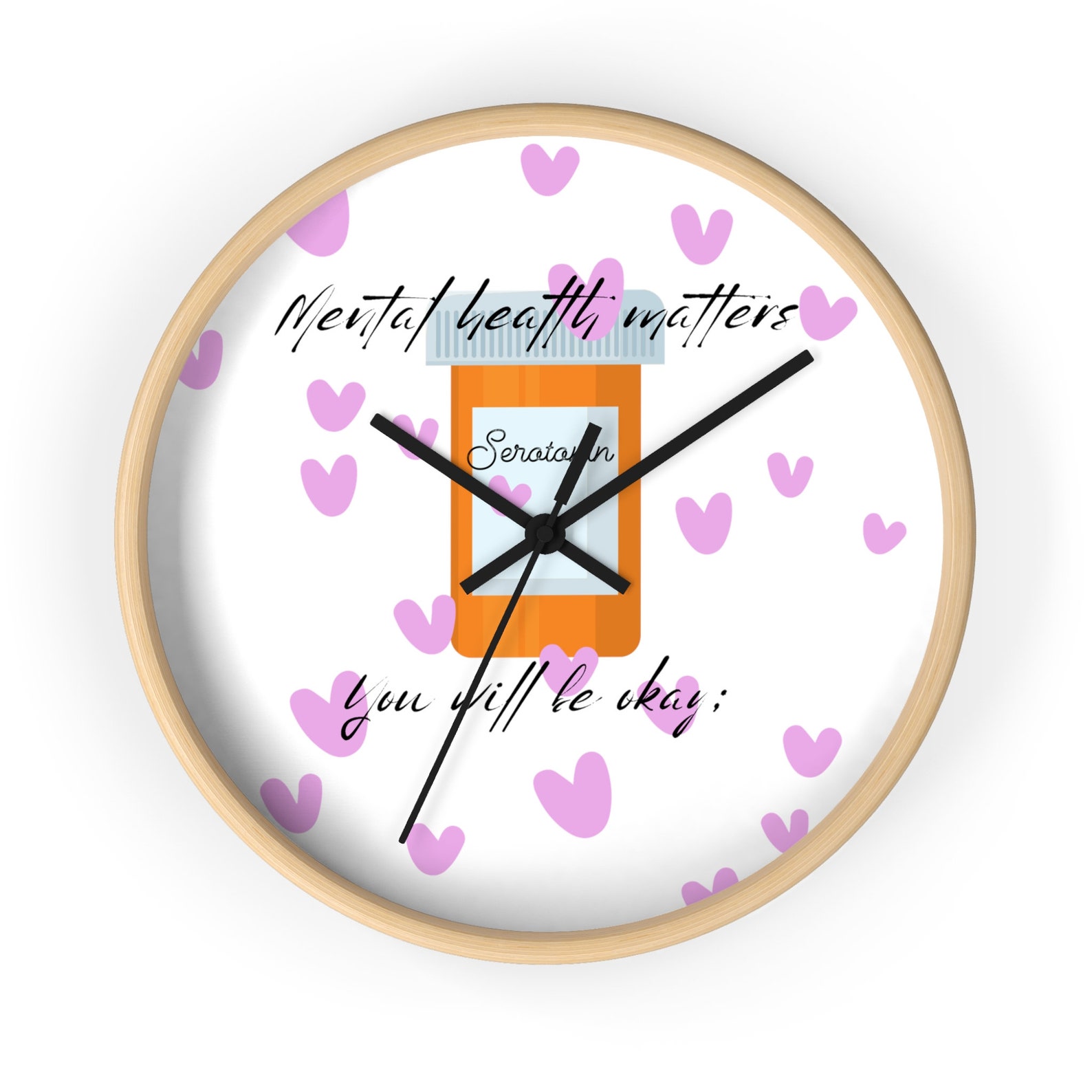 Mental Health Matters Wall Clock Mental Health Awareness, Advocacy ...