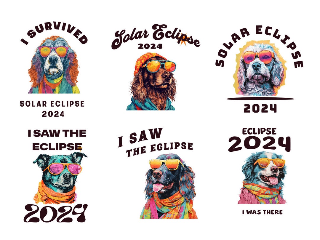 Dogs of the Solar Eclipse I Survived 2024 Solar Eclipse Digital File ...
