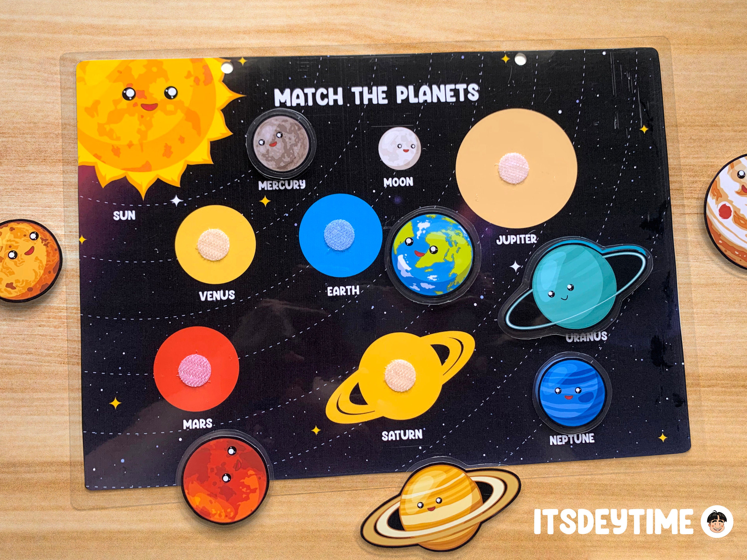 Match the Planets Printable Activity, Interactive Learning for Kids and ...