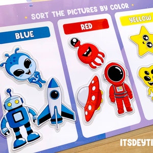 Space-themed Busy Book: Printable Learning Activities (digital Product ...