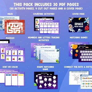Space-themed Busy Book Interactive Printable Learning Fun, Instant ...