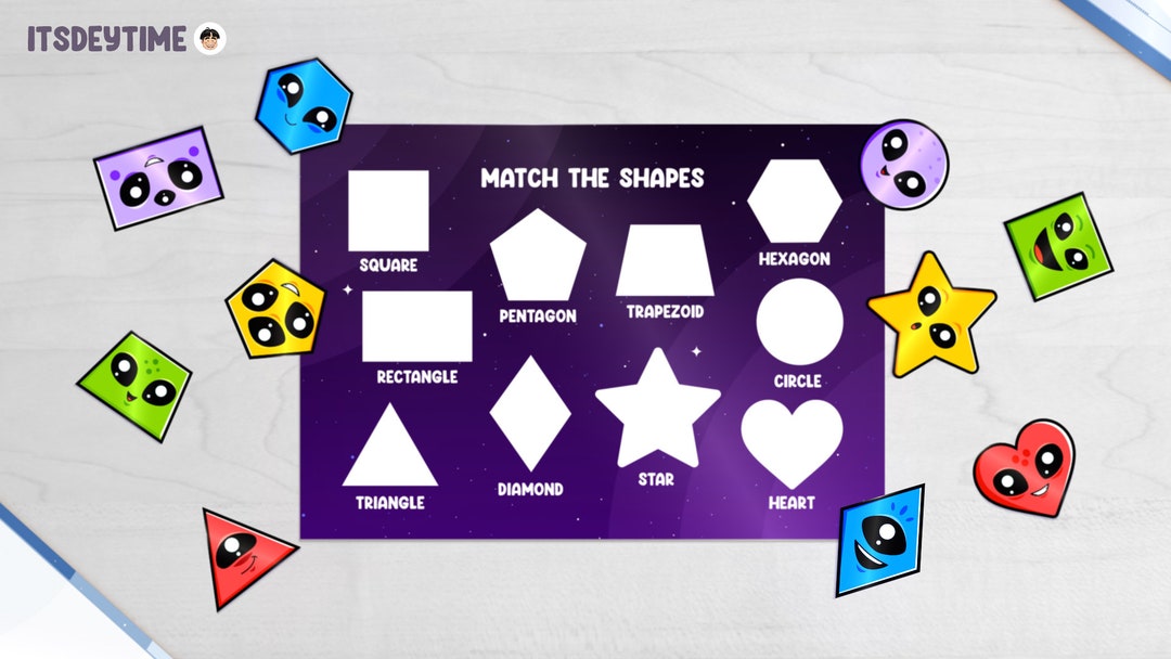Kids Printable Shape Matching Game, Engaging Preschool Learning ...