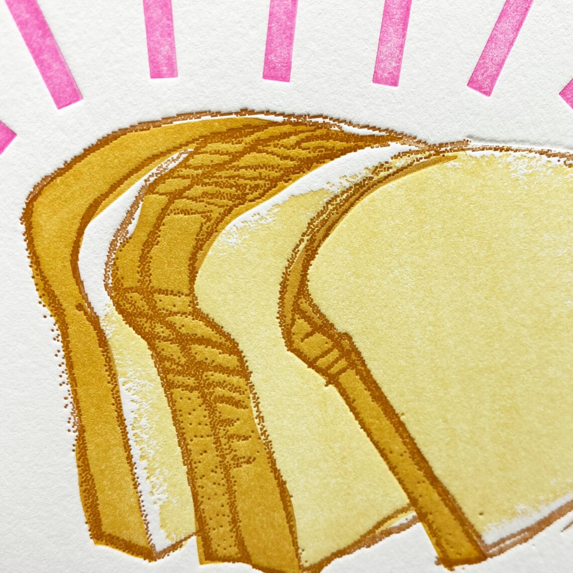 A2-285 Bread Letterpress Card - Etsy