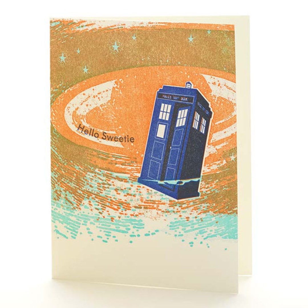 A2-101 Police Box Letterpress Note Card - Etsy
