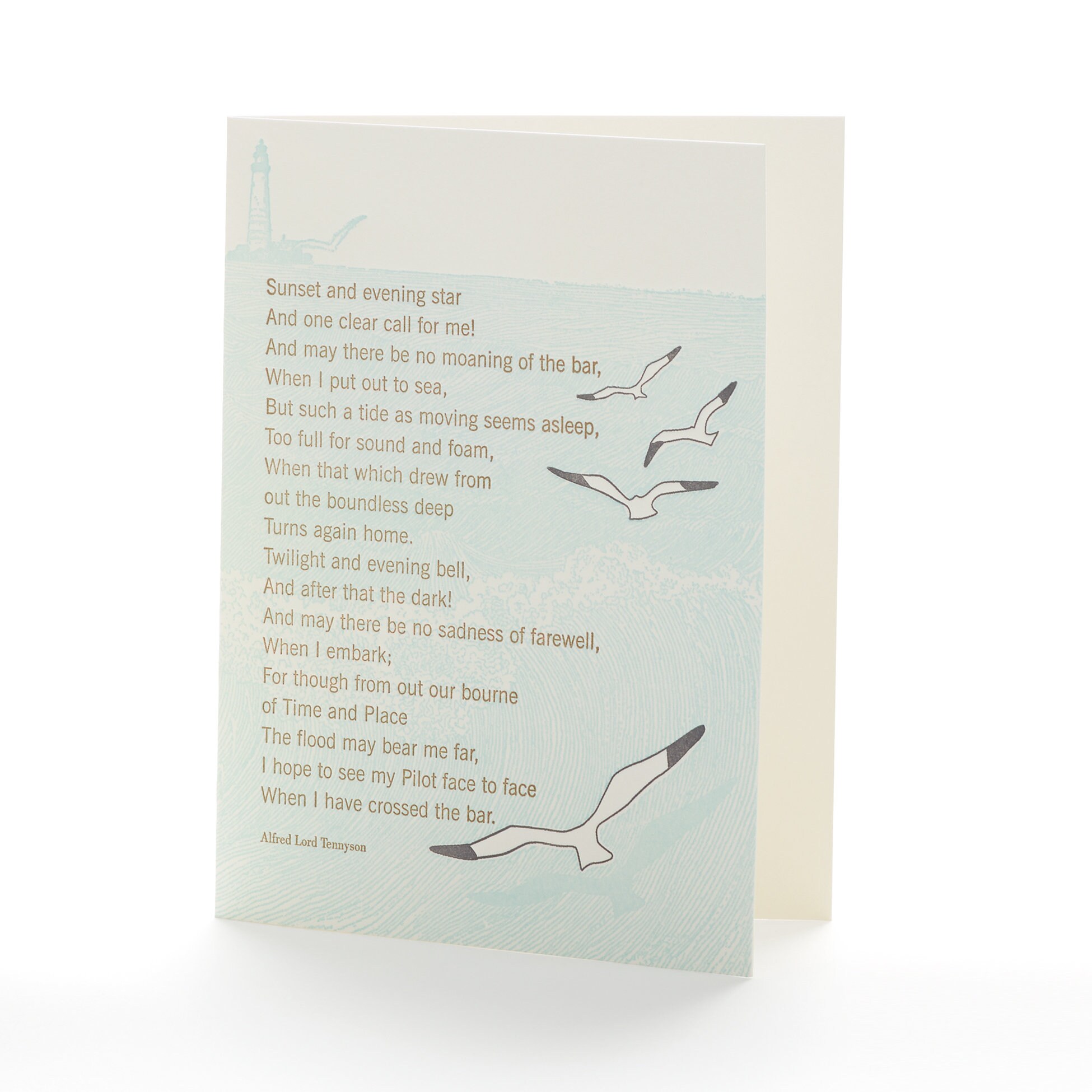 A2-75 Waves Crossing the Bar Poem - Note Card - Etsy