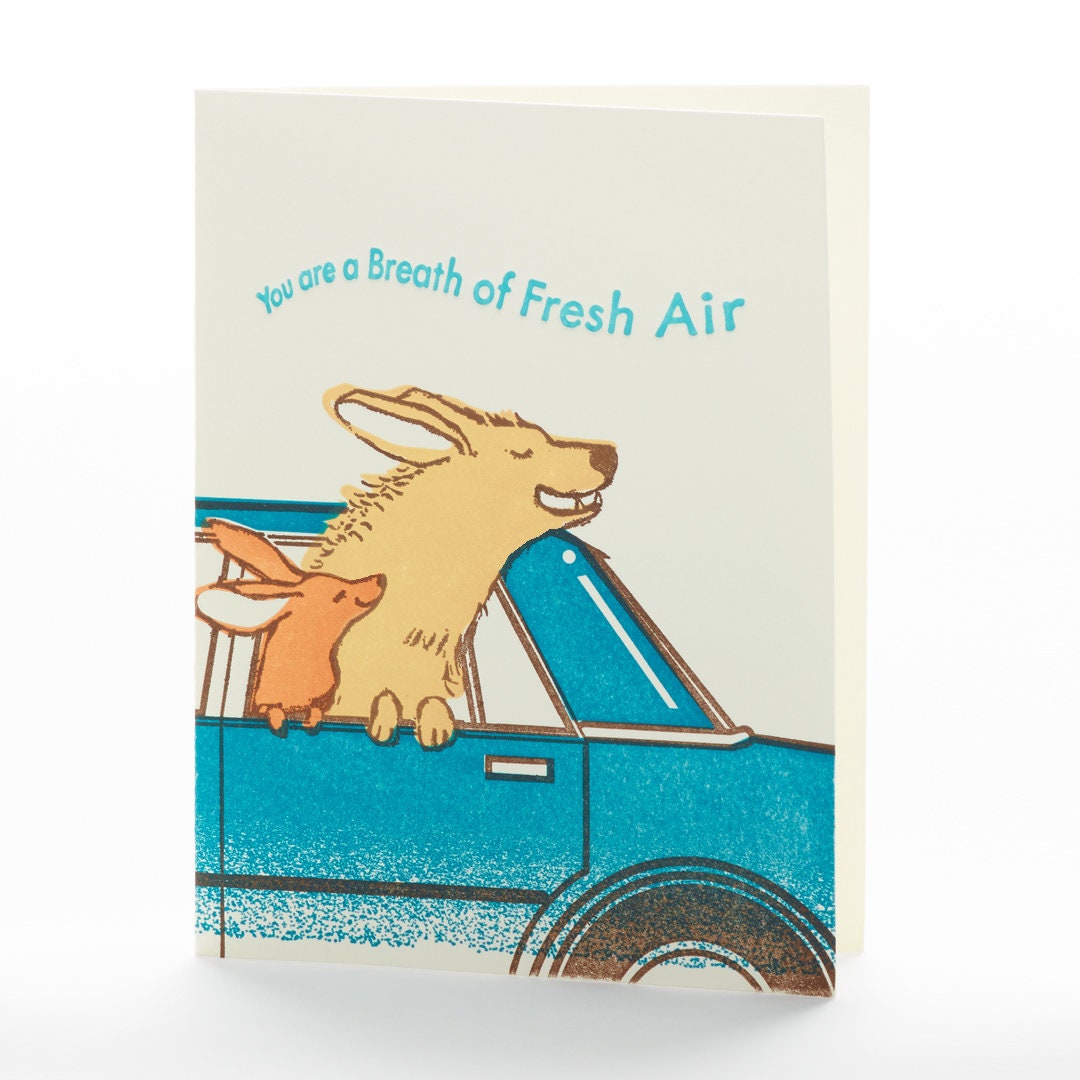 A2-226 "you Are a Breath of Fresh Air" Letterpress Card - Etsy