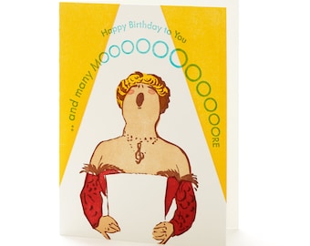 Singer Birthday Card - Etsy