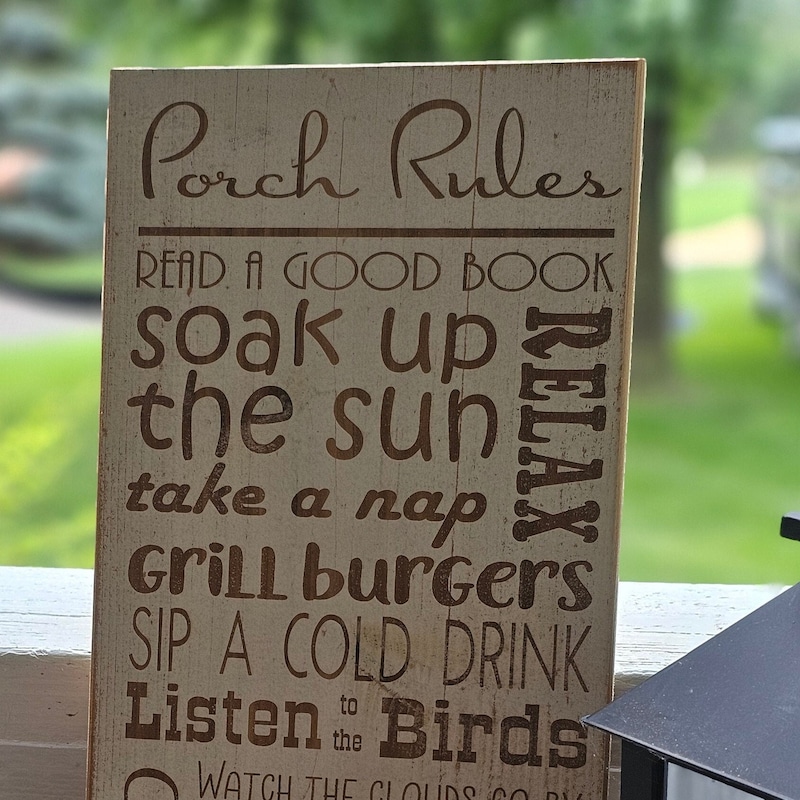 Porch Rules - Etsy