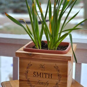 Family Name Gift, Personalized Planter Box, Custom Wood Planter Box - Etsy