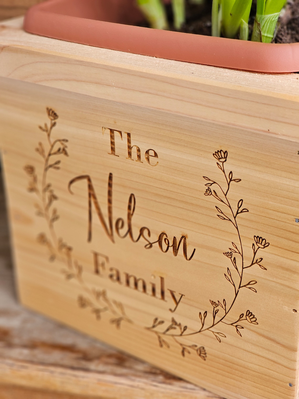 Outdoor Cedar Box, Custom Planter, Garden Box, Gardener Gift, Personal ...