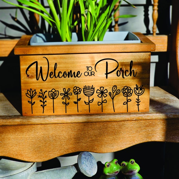Porch Sign With Planter - Etsy