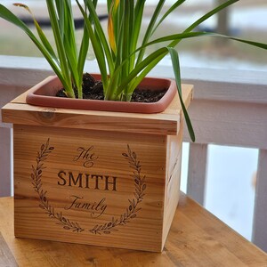 Family Name Gift, Personalized Planter Box, Custom Wood Planter Box - Etsy
