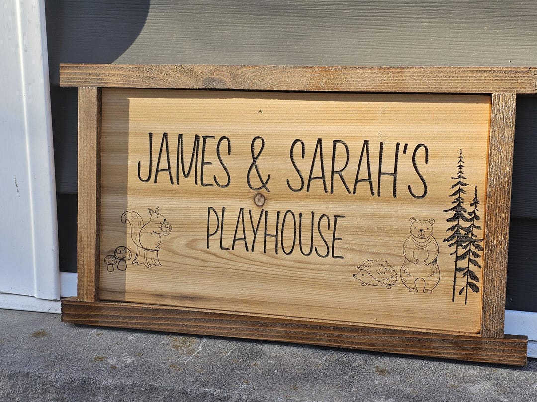 Personalized Fort Sign | Custom Playhouse Sign | Cedar Outdoor Sign - Etsy