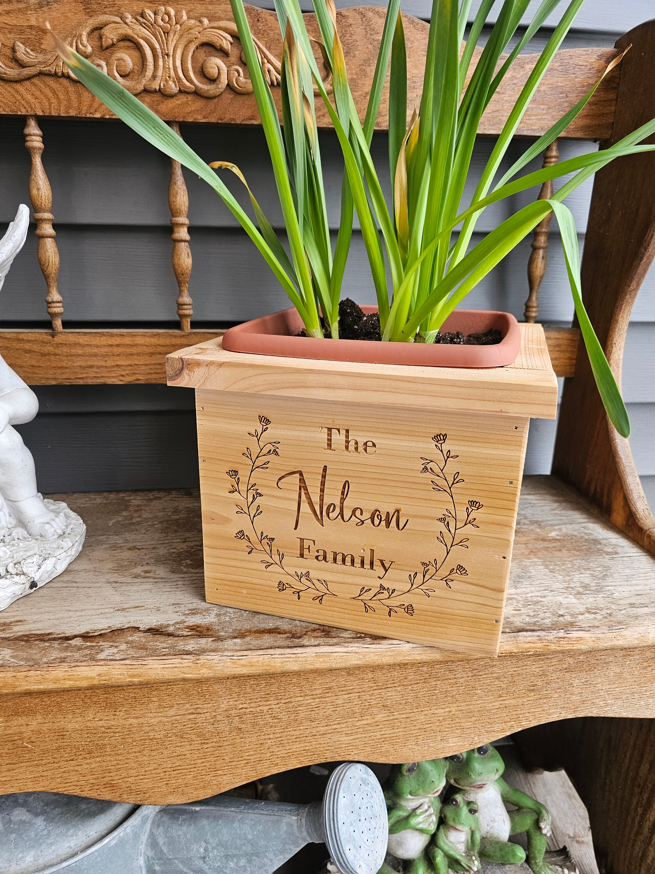 Outdoor Cedar Box, Custom Planter, Garden Box, Gardener Gift, Personal ...