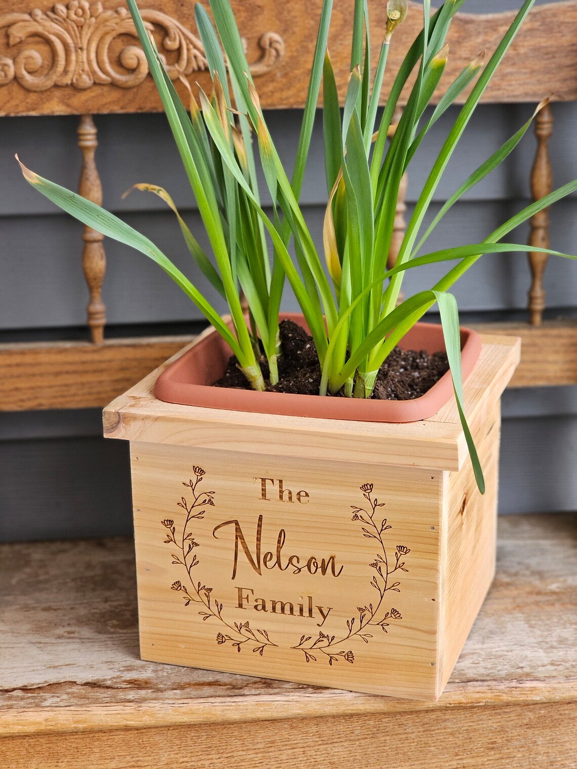 Outdoor Cedar Box, Custom Planter, Garden Box, Gardener Gift, Personal ...