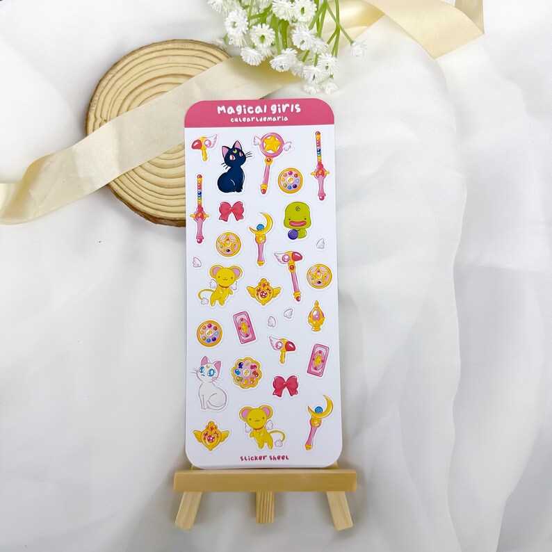 Magical Girls Sticker Sheet - Cute Handmade Doremi, Sailor Moon ...