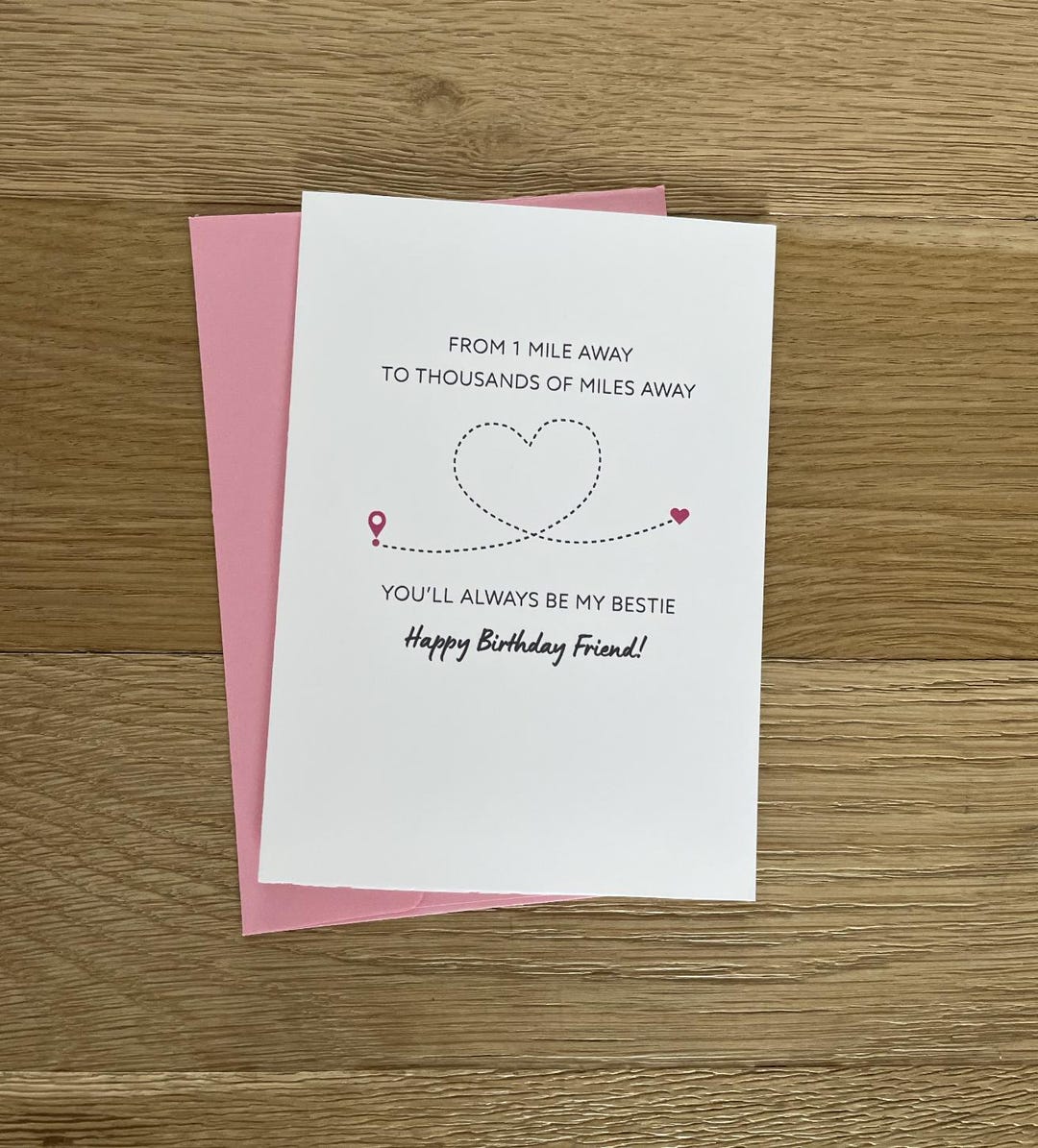 Long Distance Friend Birthday Card - Etsy