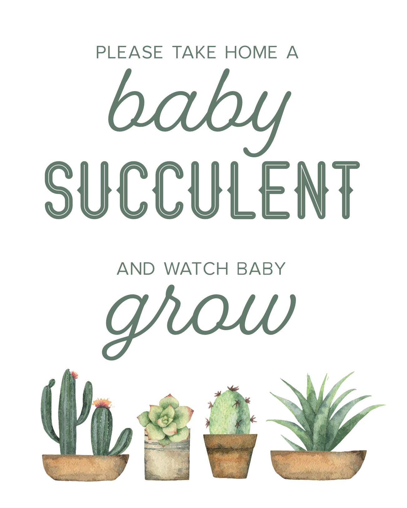 Succulent Bar Sign 8x10 - Etsy