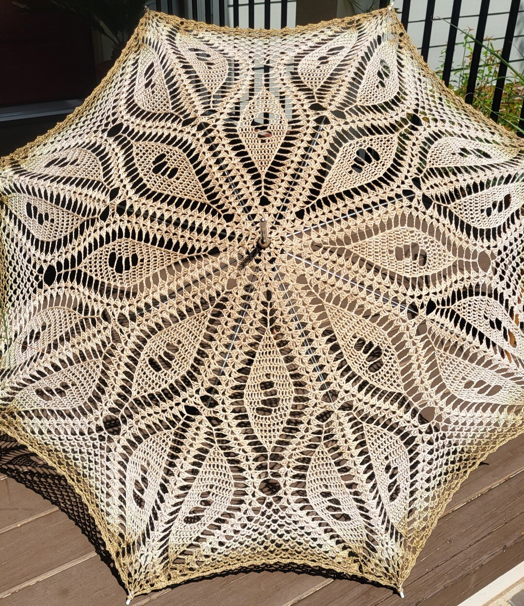 Sun Parasol (crochet): Desert Sand Ombre, Festival Accessory--shipping ...