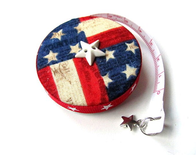 Tape Measure American Flags Stars and Stripes Retractable Measuring ...