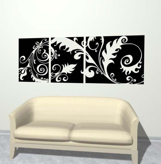 Three Large Vinyl Panel Set Wall Decal Stickers - Etsy