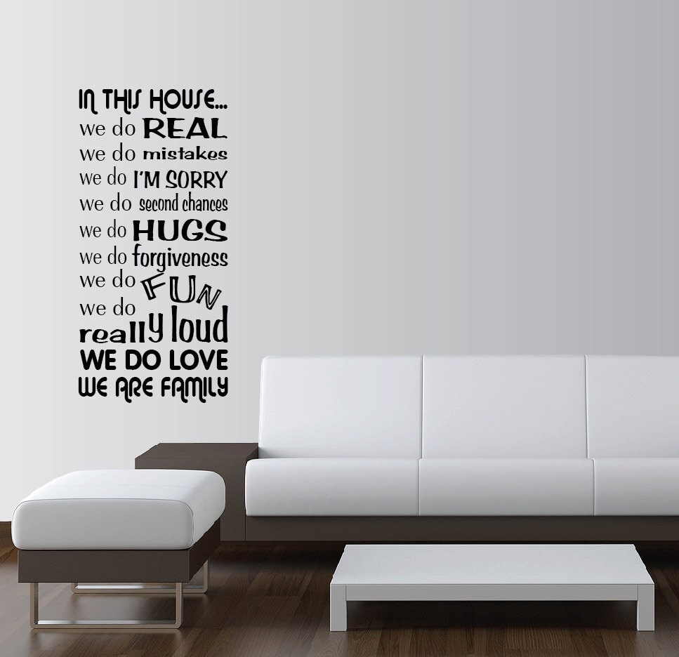 In This House We Do Word Art Vinyl Wall Sayings Quotes - Etsy