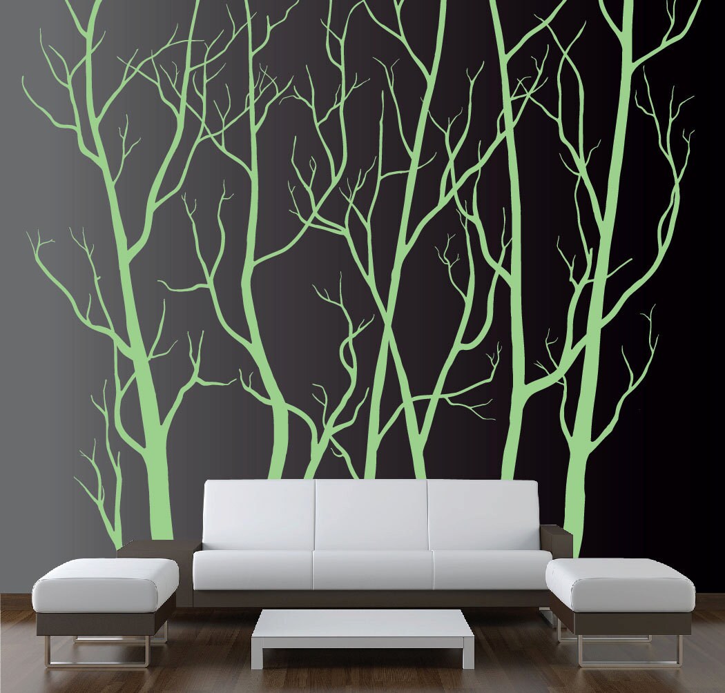 100" X 90" Designer Wall Art Decor Vinyl Tree Forest Decal Sticker (16 ...