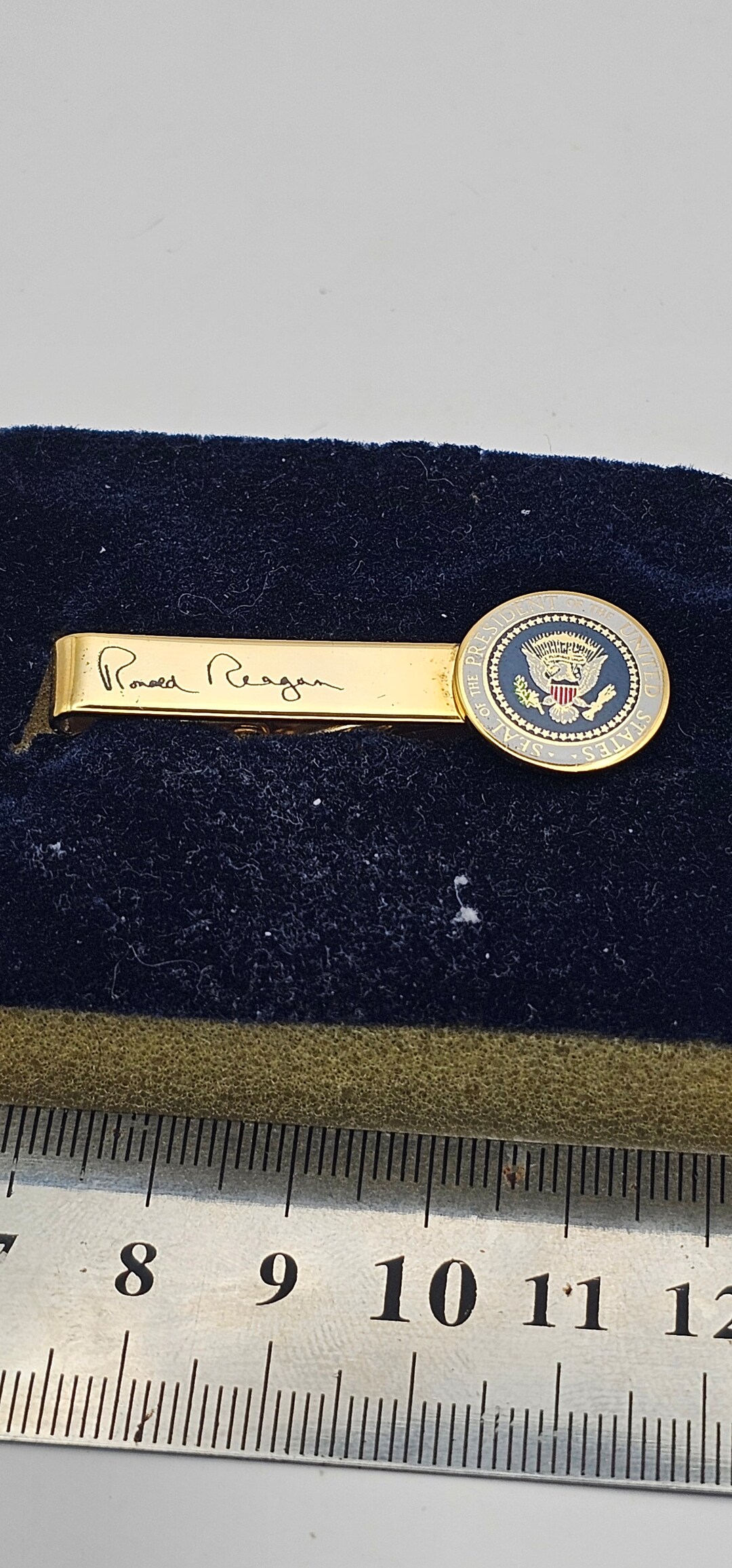 Vintage President Ronald Reagan White House Presidential Seal Tie Bar ...