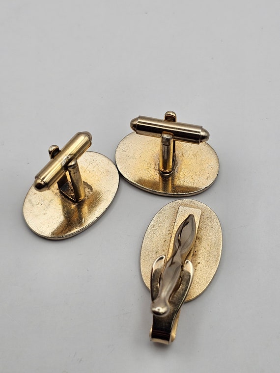 Vintage Model T Vintage Oval Enamel Car Cufflinks and… - Gem