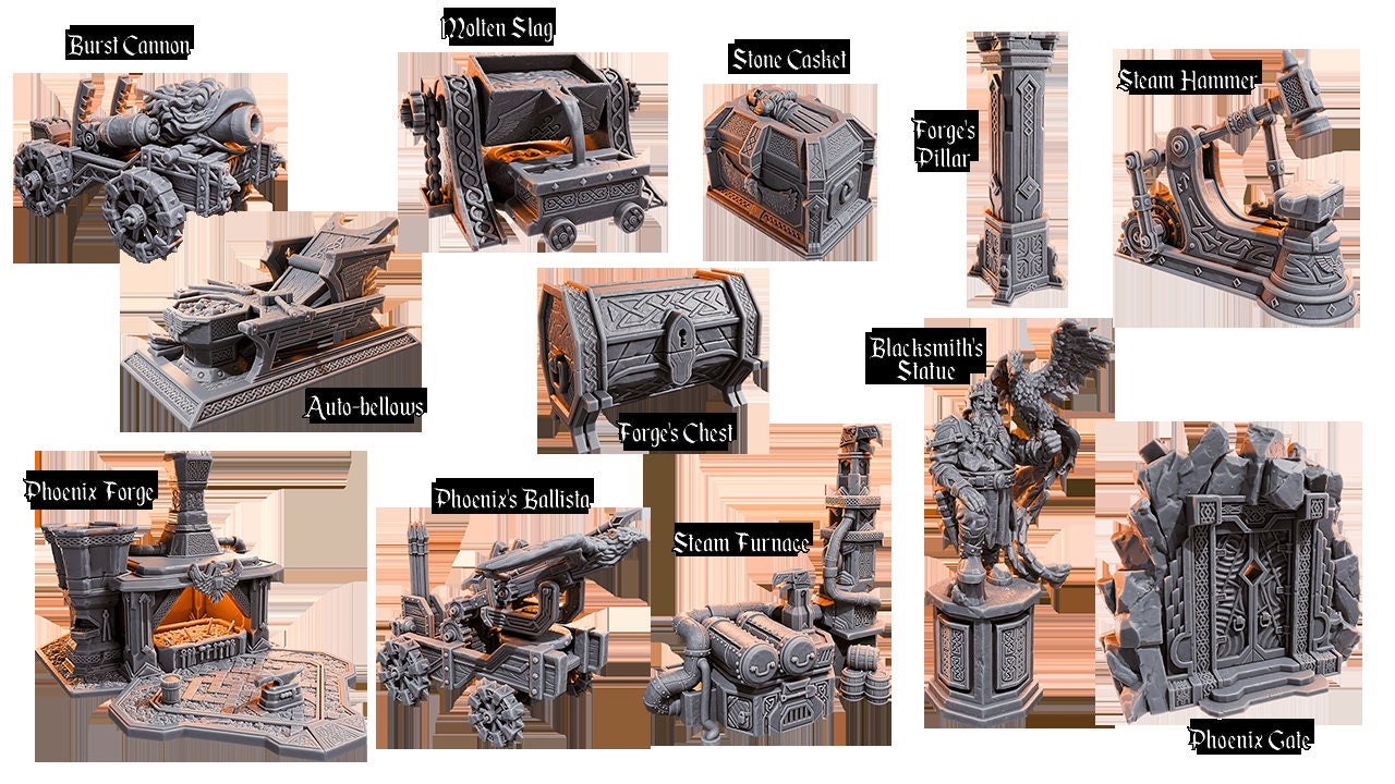 Phoenix Forge STL Pack Fantasy Dungeons and Dragons Digital Files ...