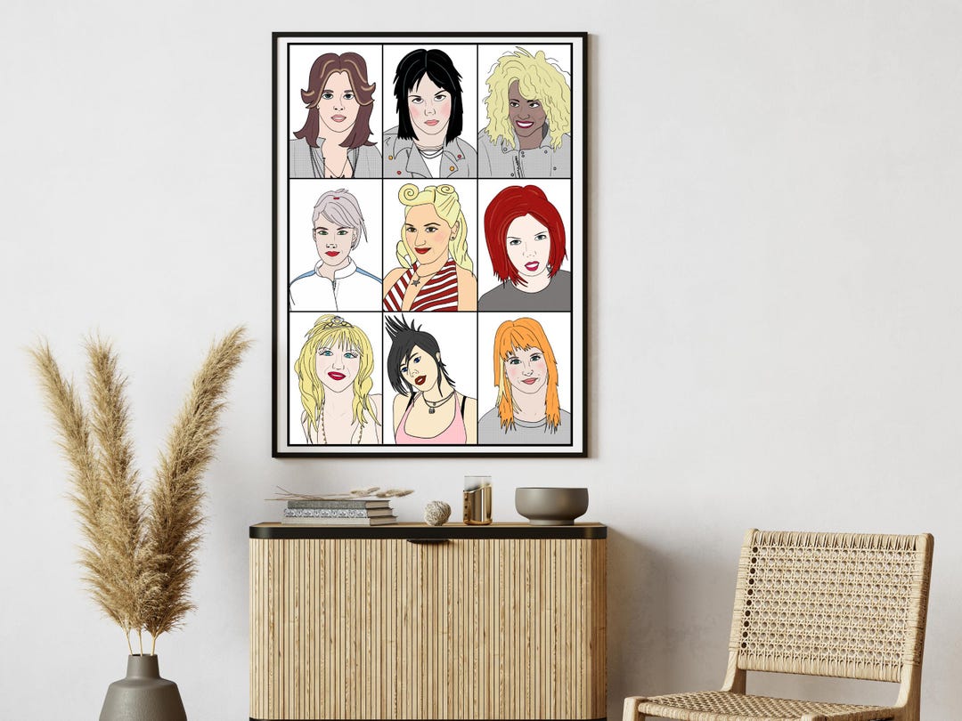 Punk Rock Queens - Iconic Women of Punk Rock Art Print - Etsy