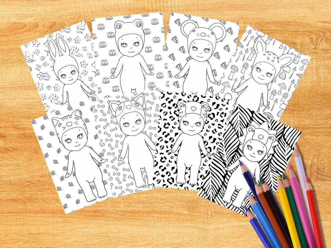 Sonny Angel Colouring Book - Best of Animal Series - Etsy