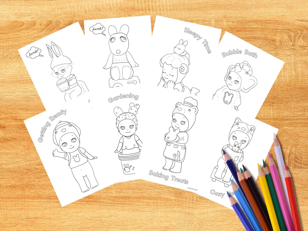 Sonny Angel Colouring Book - Home Sweet Home Series - Etsy