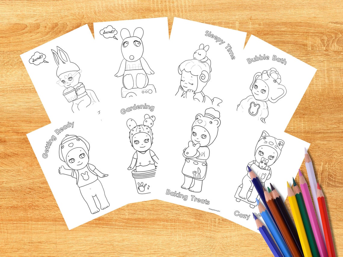 Sonny Angel Colouring Book - Home Sweet Home Series - Etsy