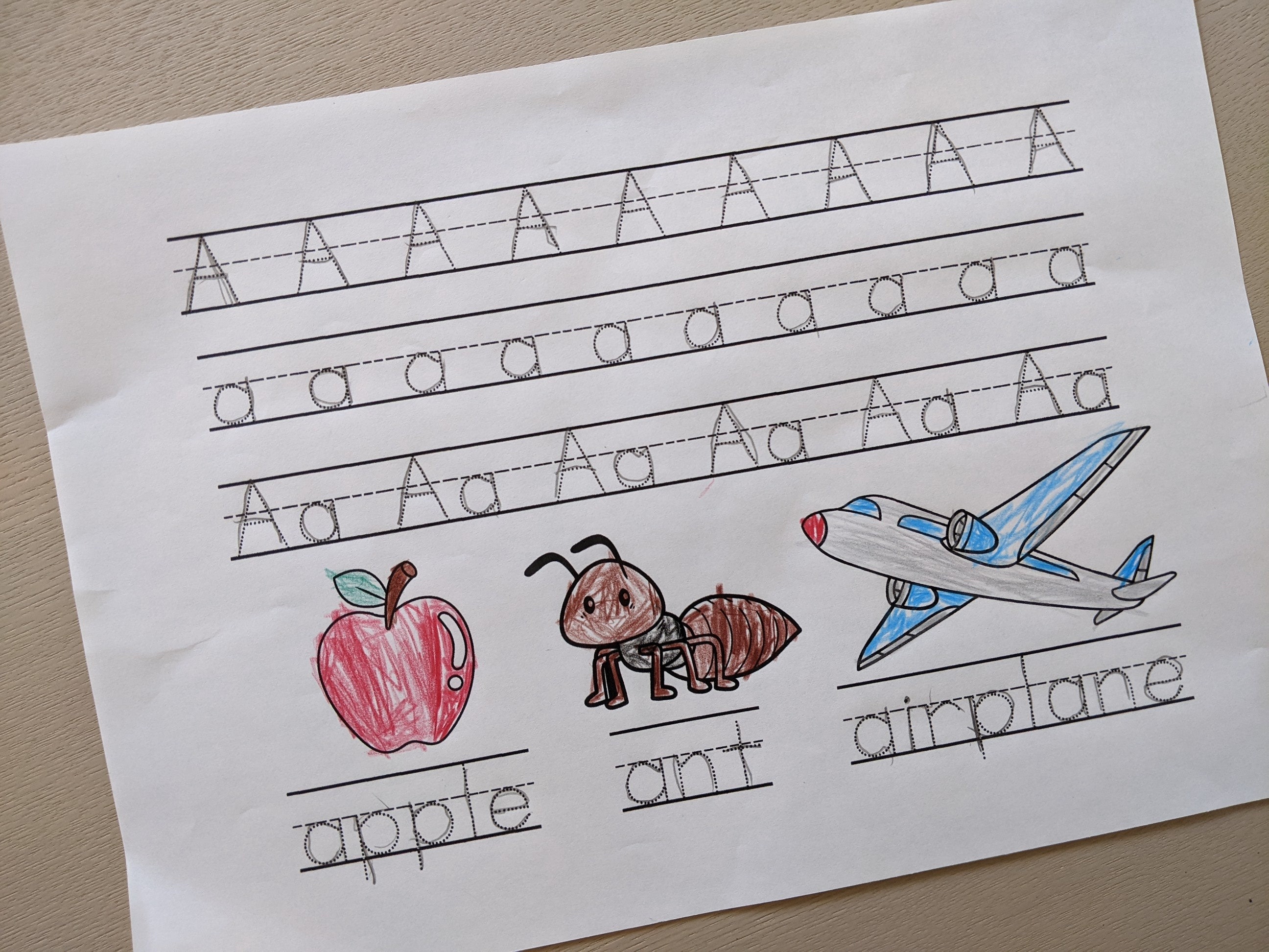 Alphabet & Handwriting Tracing Practice Worksheets - Etsy