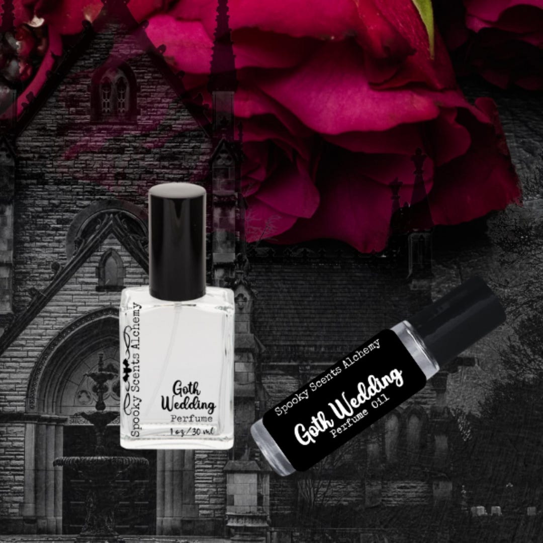 Goth Wedding Gothic Perfume Roll on Oil- Floral Goth Fragrance Roller ...
