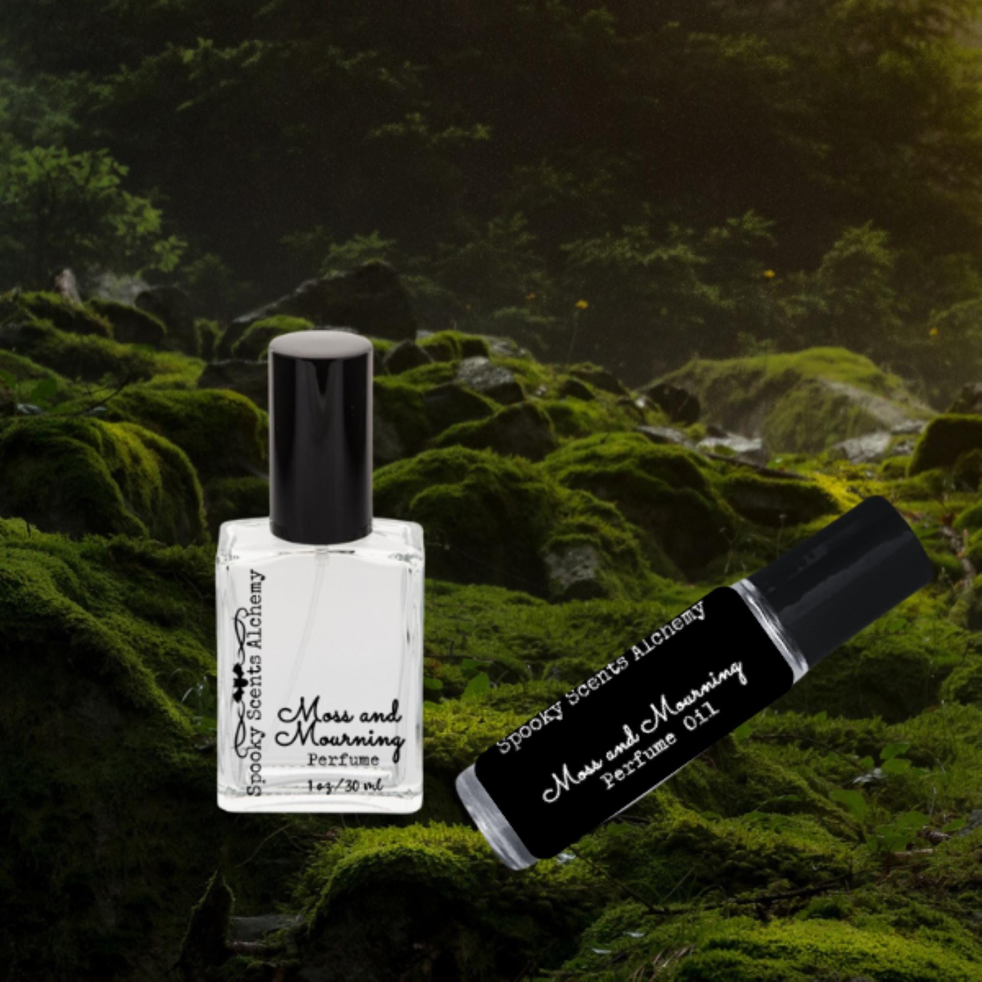 Moss and Mourning Gothic Perfume Roll on - Earthy Goth Scents Moss ...