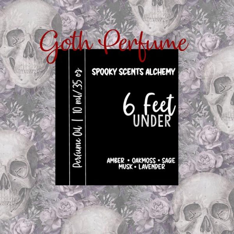 6 Feet Under Gothic Fragrance Roll on Perfume Oil -goth Cologne Witchy ...