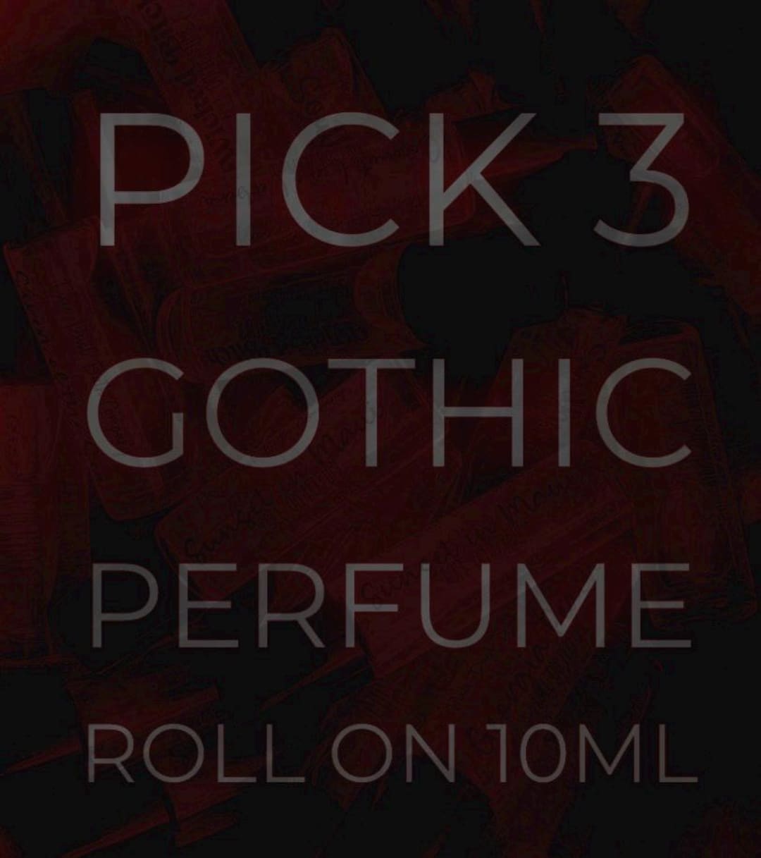 Gothic Perfume Sample Set Bundle, Roll on Perfume, Handmade Perfume ...