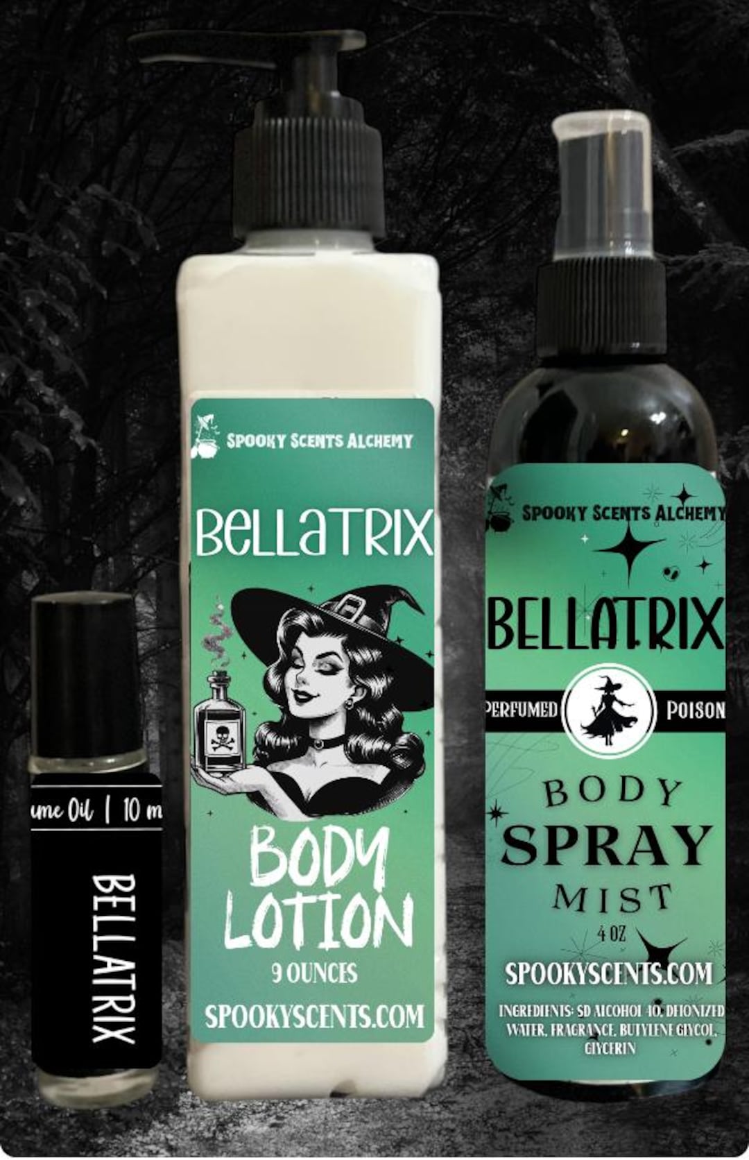 Pick Your Scent Romantic and Flirty Scents Goth Body Lotion- Horror ...