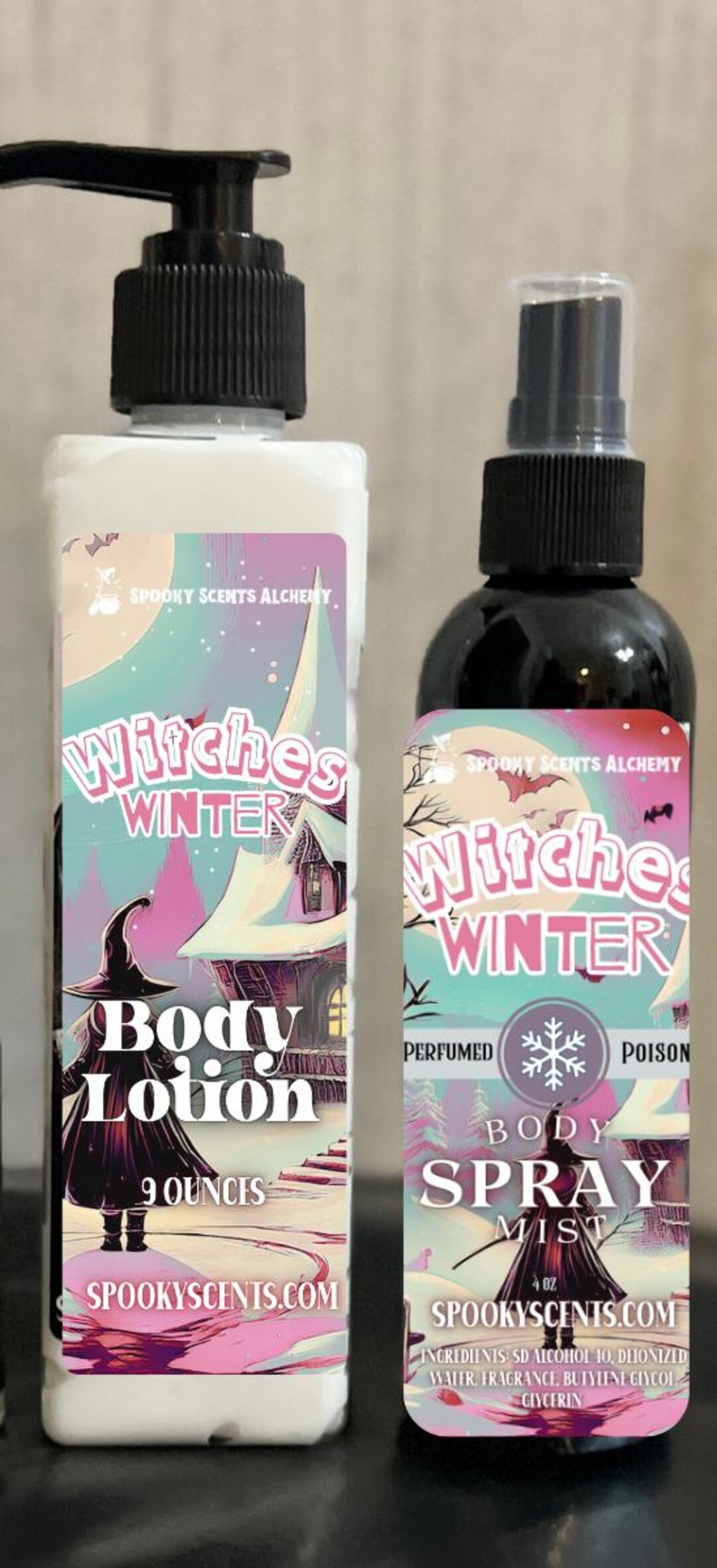Witches Winter Body Lotion-gothic Fragrances Body Spray-goth Body Cream ...