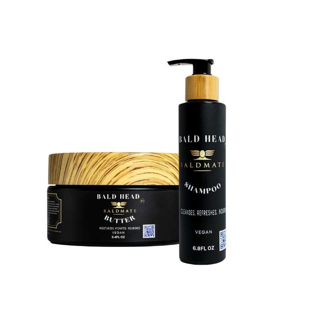 Bald Head Butter & Bald Head Shampoo Baldmate - Etsy
