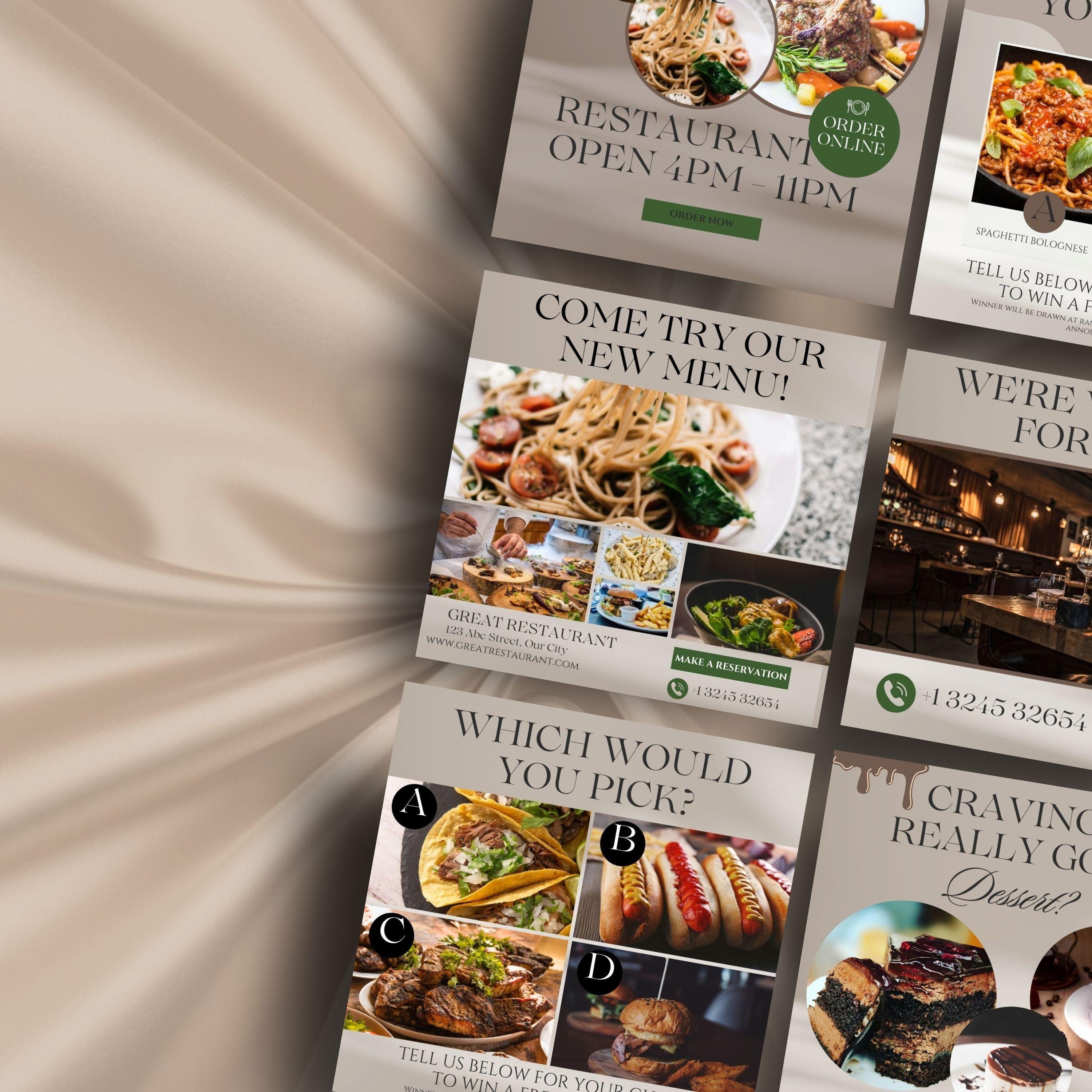 50 Food Instagram Template, Restaurant Instagram Post Template ...