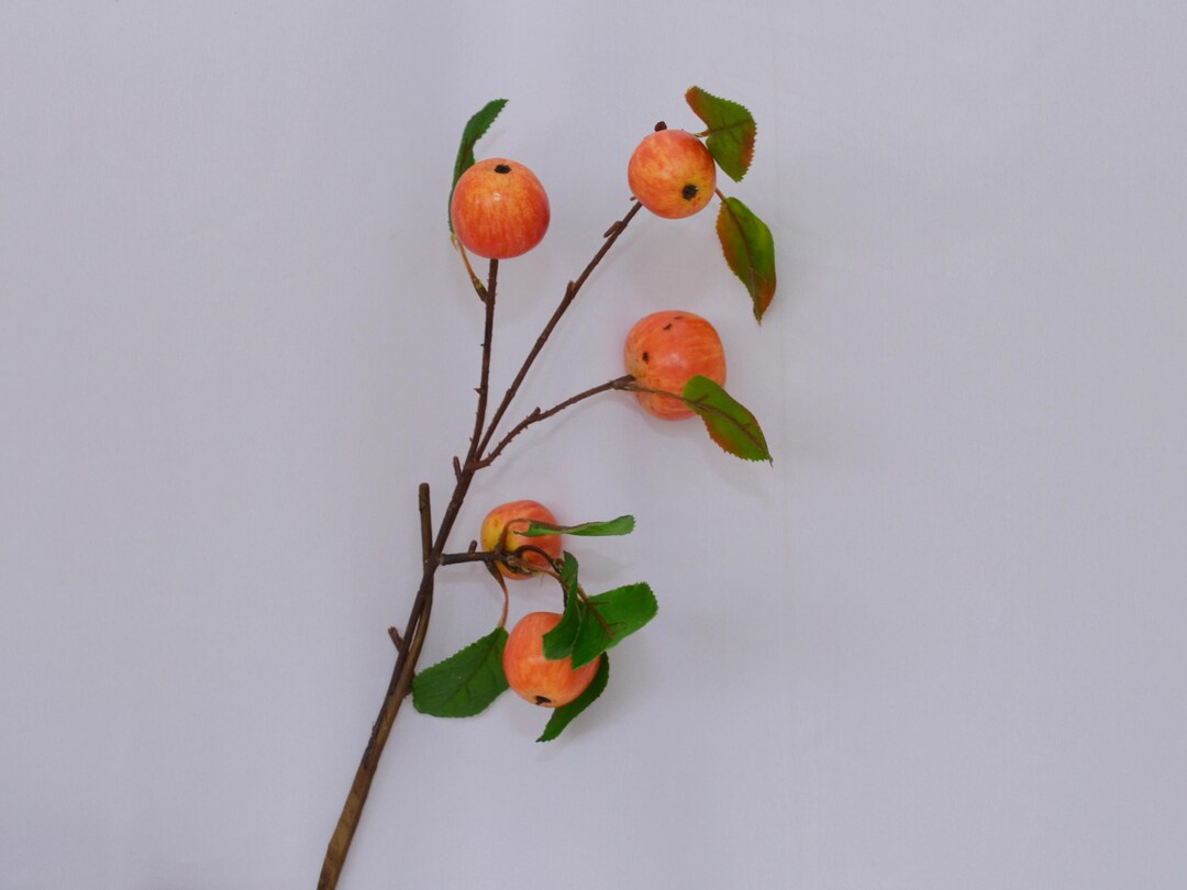 Artificial Apple Branch, Faux Apple Fruit Stem, Realistic Apple Pick ...