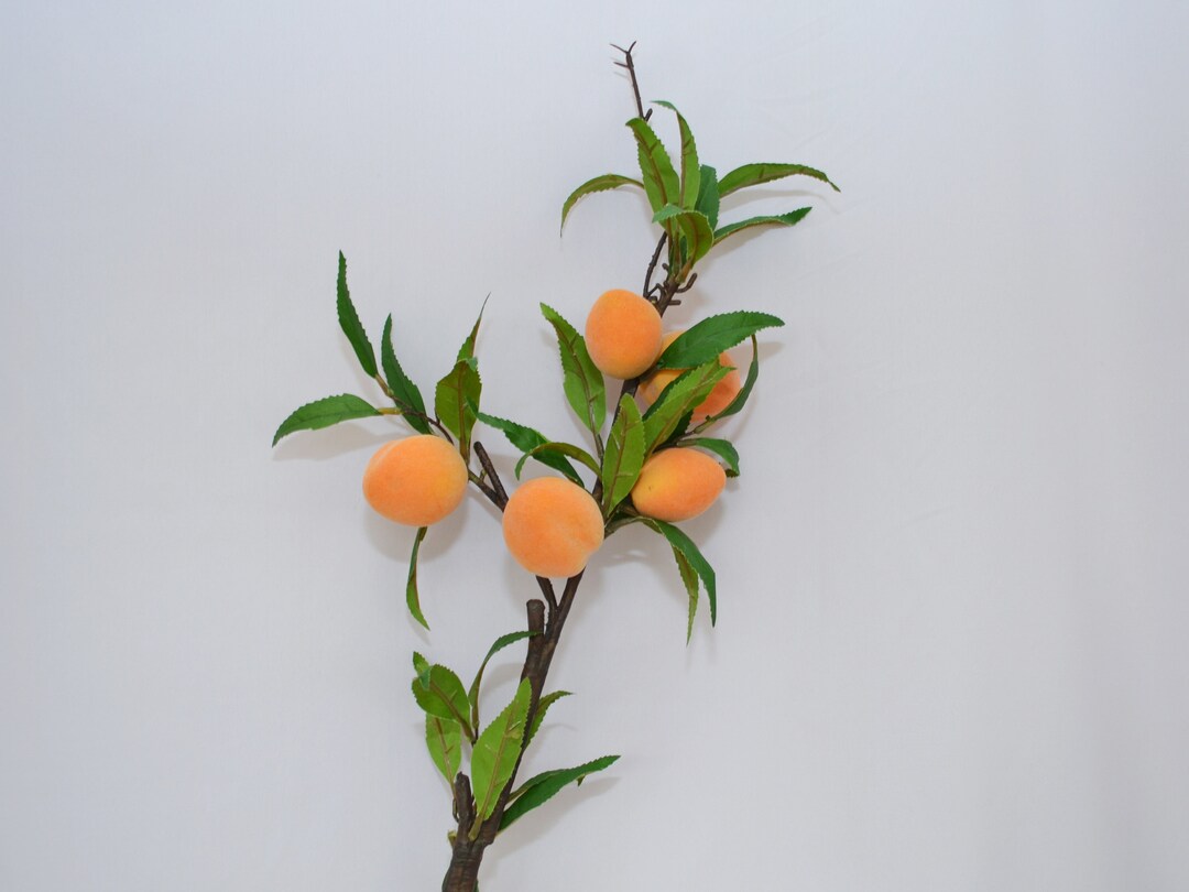 Artificial Peach Branch, Faux Peach Stem, Realistic Peach Tree Branch ...
